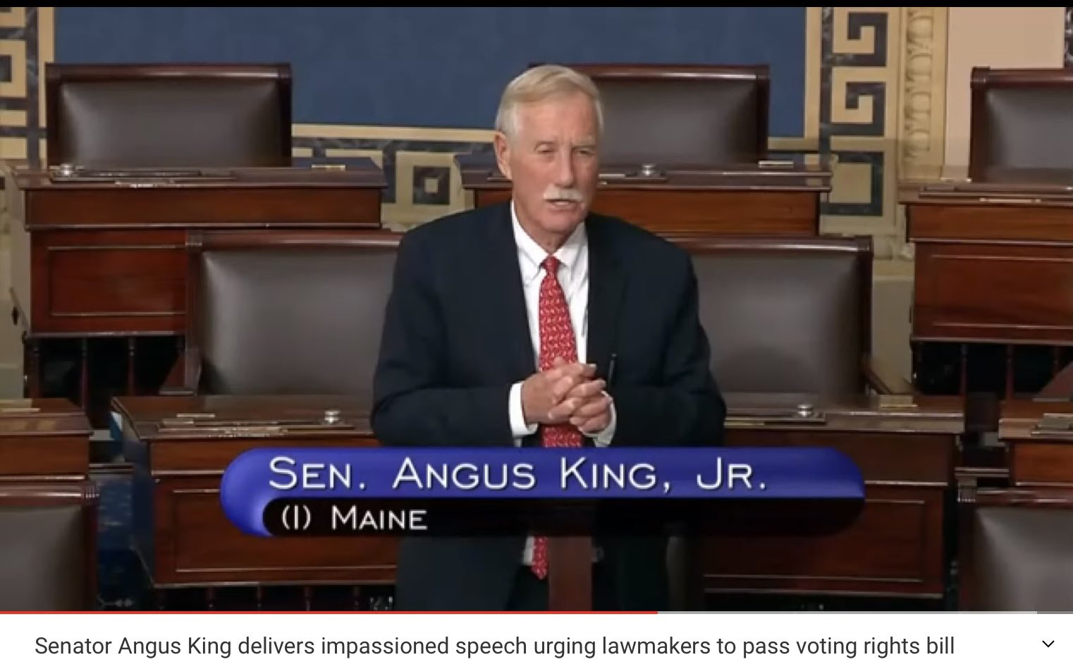 Watch Sen. Angus King’s Speech On Voting Rights - Poli Alert